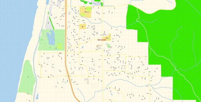 Arcata + Eureka California US Map Vector Exact City Plan detailed ...