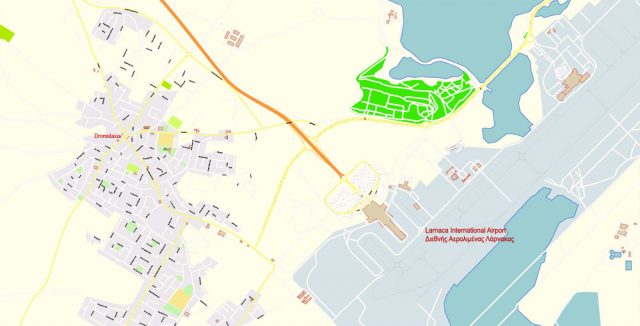 Cyprus 01 Island PDF Map Vector Greece Exact Plan detailed Road Map ...