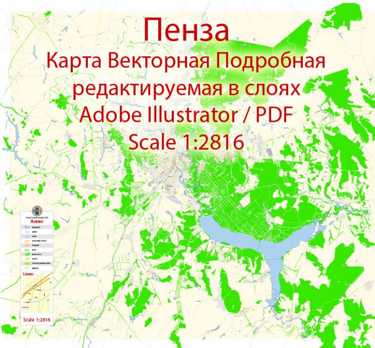 CorelDraw Map Penza Russia – Maps in Vector: Detailed Street Maps ...