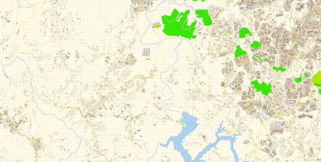 Toa Baja Map Vector Puerto Rico Exact City Plan detailed Street Map ...