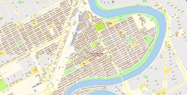 Winnipeg PDF Map Vector Canada Exact City Plan detailed Road Map Adobe ...