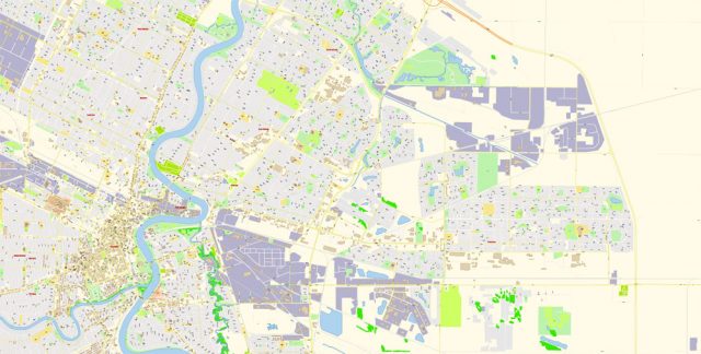 Winnipeg Map Vector Canada Exact City Plan detailed Road Map Adobe ...