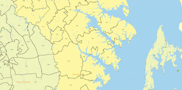 Baltimore counties PDF Map Vector Exact City Plan detailed Street ...