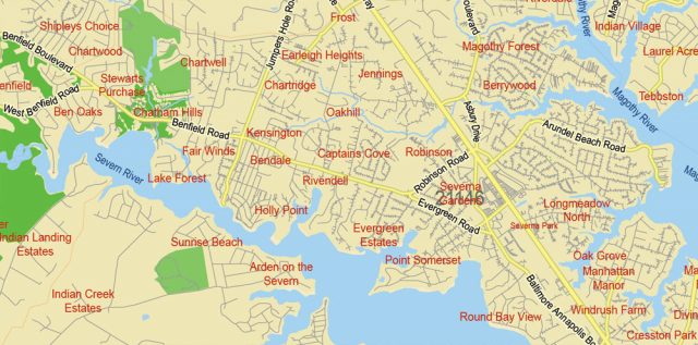 Baltimore Maryland US counties Map Vector Exact City Plan detailed ...