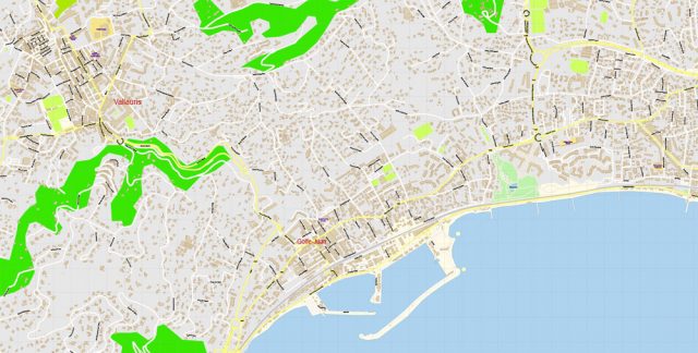 Cannes Area Map PDF Vector France Exact City Plan detailed Street Map ...