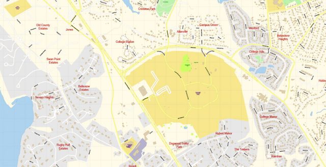 Severna Park + Annapolis Maryland Map Vector Exact City Plan detailed ...