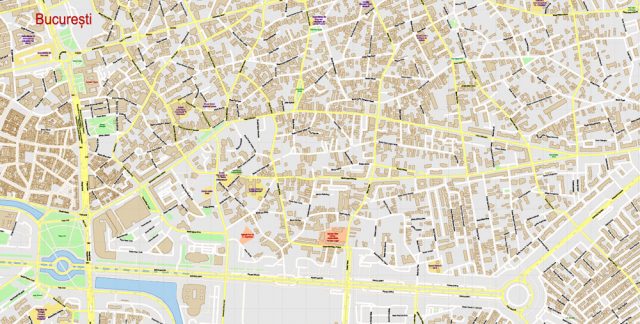 Bucharest Romania Map Vector Exact City Plan detailed Street Map Adobe ...