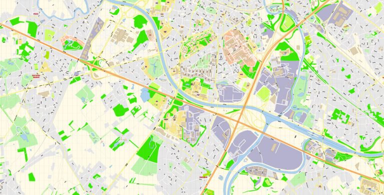 Ghent Belgium PDF Map Vector Exact City Plan detailed Street Map Adobe ...