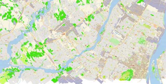 Laval Quebec Canada Map Vector Exact City Plan detailed Street Map ...