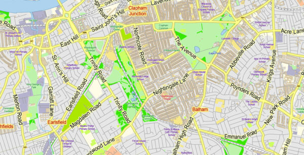 London Center Map Vector UK Exact City Plan low detailed Street Map ...