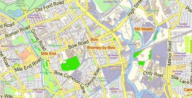 London Center Map Vector UK Exact City Plan low detailed Street Map ...