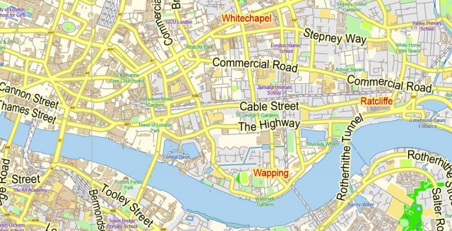 London Center Map Vector UK Exact City Plan low detailed Street Map ...