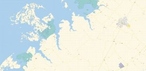 Onancock Vector Map area Virginia US detailed City Plan full editable ...