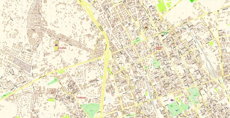Palermo Italy Map Vector Exact City Plan detailed Street Map Adobe ...