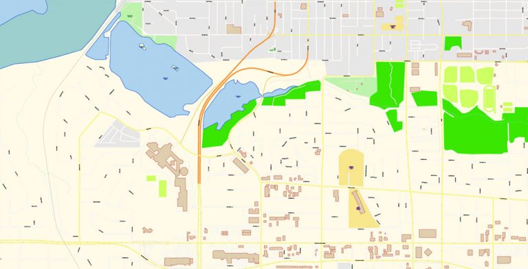 Anchorage Alaska US Map Vector Exact City Plan detailed Street Map ...