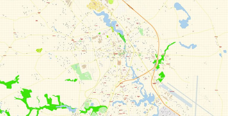 Dover Map Vector Delaware US Exact City Plan detailed Street Map ...