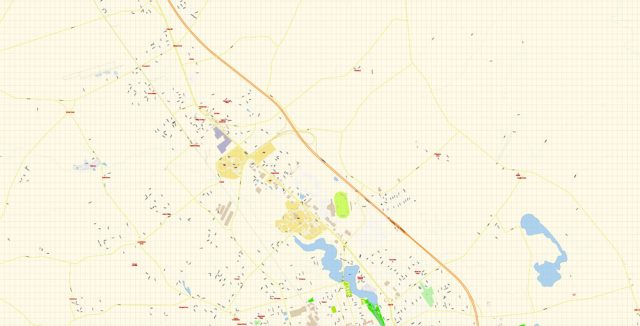 Dover Map Vector Delaware US Exact City Plan detailed Street Map ...