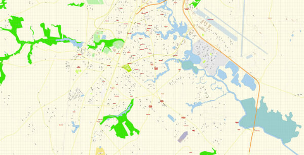 Dover Map Vector Delaware US Exact City Plan detailed Street Map ...