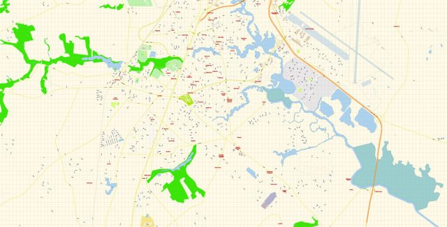 Dover Map Vector Delaware US Exact City Plan detailed Street Map ...