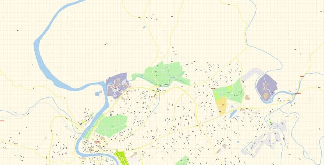 Frankfort PDF Map Vector Exact City Plan Kentucky detailed Street Map ...