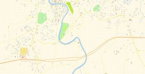 Frankfort PDF Map Vector Exact City Plan Kentucky detailed Street Map ...