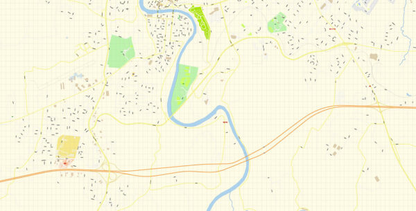 Frankfort PDF Map Vector Exact City Plan Kentucky detailed Street Map ...