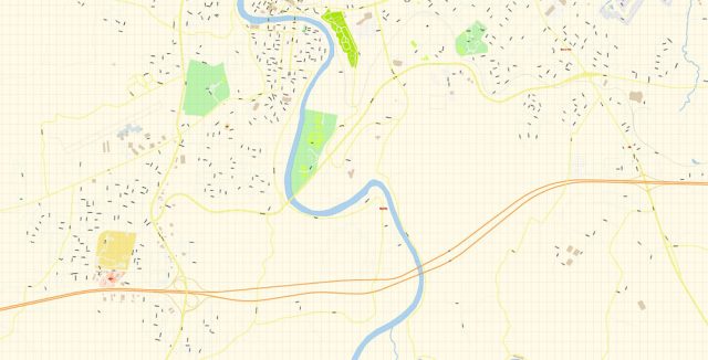 Frankfort Map Vector Exact City Plan Kentucky US detailed Street Map ...