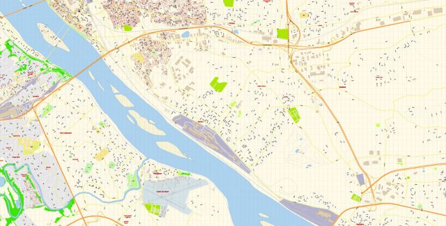 Harrisburg Metro Area Map Vector Exact City Plan Pennsylvania US ...