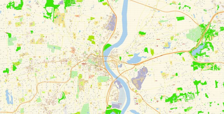 Hartford Map Vector Connecticut US Exact City Plan detailed Street Map ...