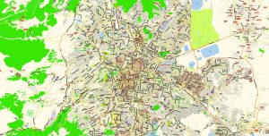 Mexico City PDF Map Vector Exact City Plan Low detailed Street Map ...