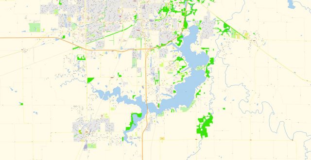 Springfield Illinois US Map Vector Exact City Plan detailed Street Map ...