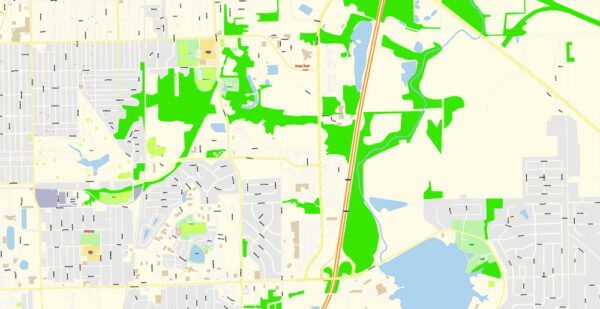 Springfield Illinois US Map Vector Exact City Plan detailed Street Map ...