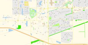 Springfield Illinois PDF Map Vector Exact City Plan detailed Street Map ...