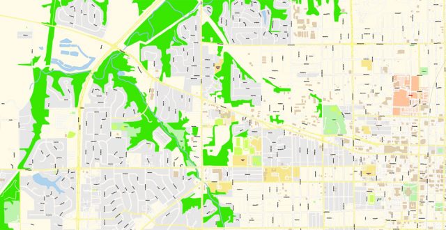 Springfield Illinois US Map Vector Exact City Plan detailed Street Map ...