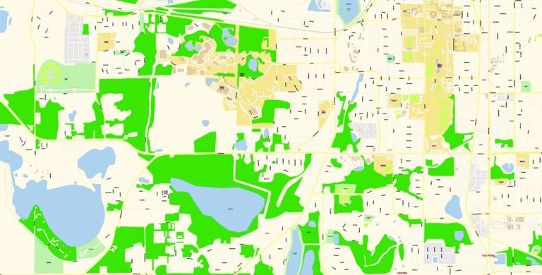 Tallahassee Map Vector Exact City Plan Florida US detailed Street Map ...