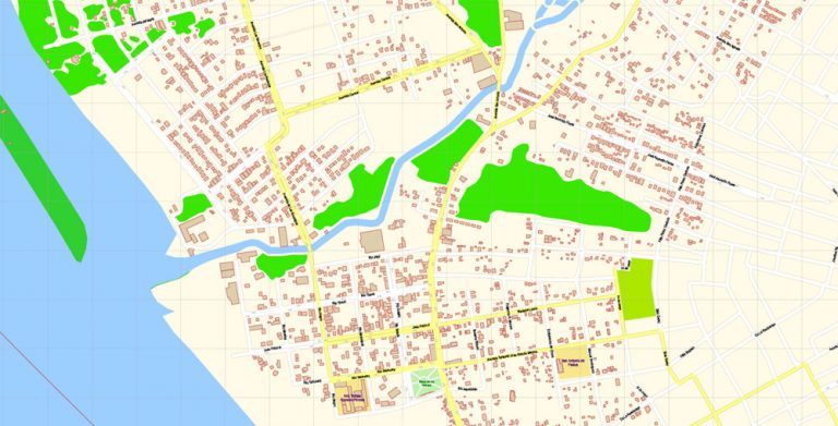 Asuncion Paraguay Map Vector Exact City Plan detailed Street Map ...