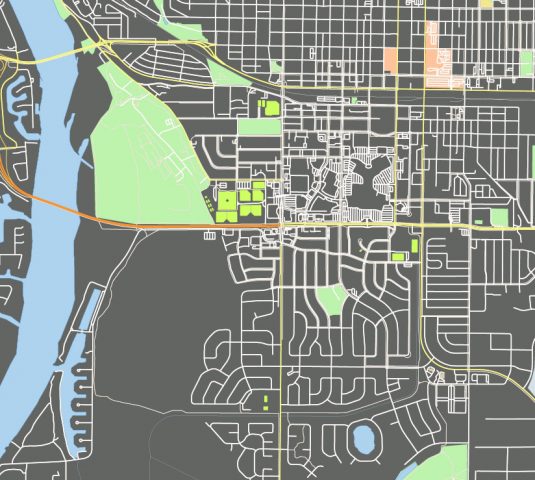 Bismarck North Dacota US: Free download vector map of Bismarck North ...
