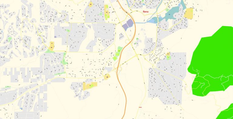 Carson City Nevada US Map Vector Exact City Plan detailed Street Map ...