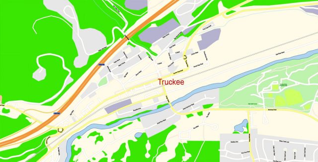 Carson City Nevada Map Vector Exact City Plan detailed Street Map ...