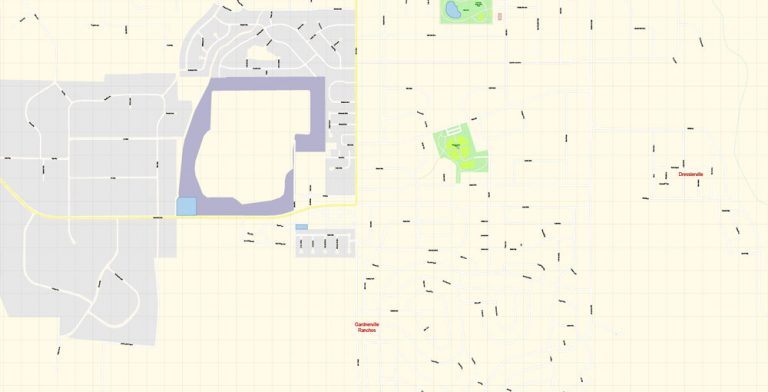 Carson City Nevada US Map Vector Exact City Plan detailed Street Map ...