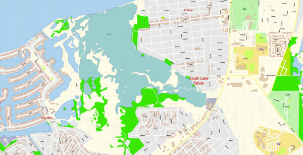 Carson City Nevada US Map Vector Exact City Plan detailed Street Map ...