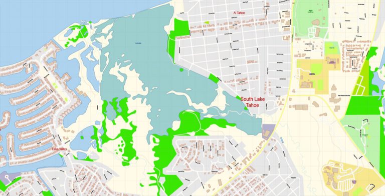 Carson City Nevada US Map Vector Exact City Plan detailed Street Map ...