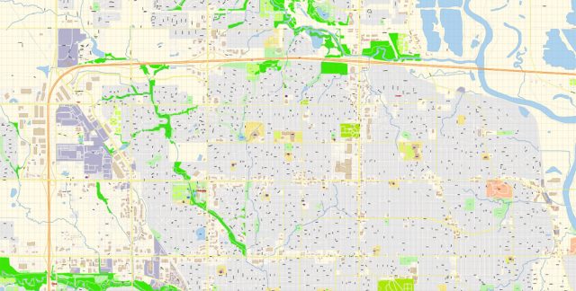 Des Moines Iowa US Map Vector Exact City Plan detailed Street Map ...