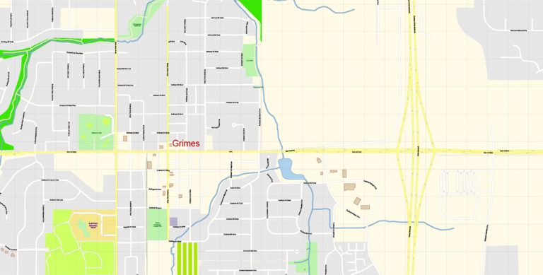 Des Moines Iowa US PDF Map Vector Exact City Plan detailed Street Map ...