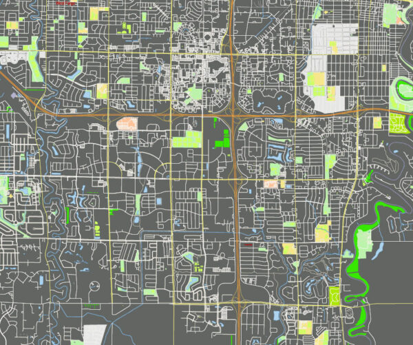 Fargo North Dakota US: Free download vector map of Fargo North Dakota ...