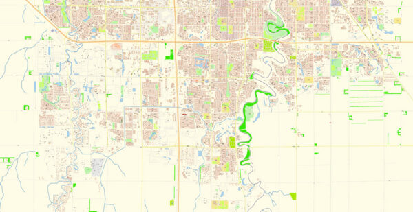 Fargo North Dakota US Map Vector Exact City Plan detailed Street Map ...