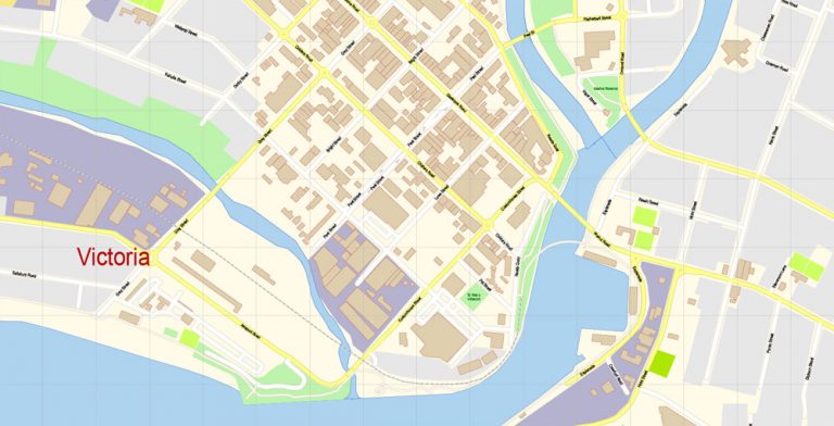 Gisborne New Zealand Map Vector Exact City Plan detailed Street Map ...