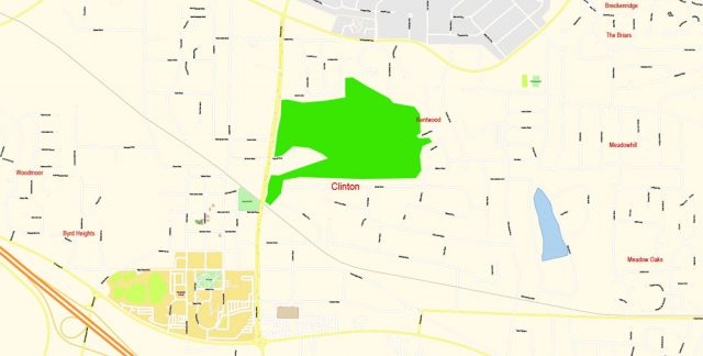 Jackson Mississippi US Map Vector Exact City Plan detailed Street Map ...