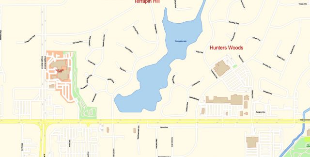 Jackson Mississippi US Map Vector Exact City Plan detailed Street Map ...