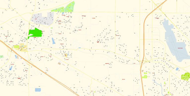 Jackson Mississippi US Map Vector Exact City Plan detailed Street Map ...
